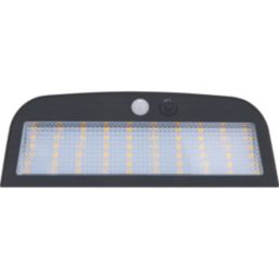 Luceco Prysm Outdoor LED Solar With PIR Sensor Black 600lm - Screwfix