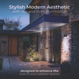 Luceco Prysm Outdoor LED Solar With PIR Sensor Black 600lm - Screwfix