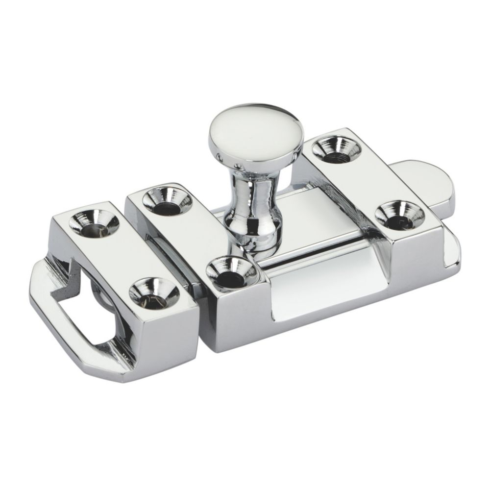 Smith & Locke Flat Door Bolt Polished Chrome 40mm - Screwfix