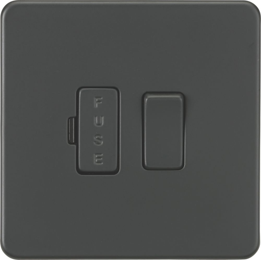 Knightsbridge 13A Switched Fused Spur Anthracite - Screwfix
