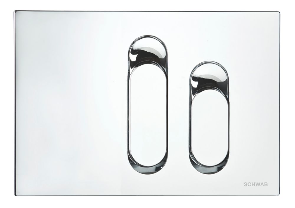 Fluidmaster Schwab Dura 634694 Dual-Flush Flushing Plate Gloss Chrome ...