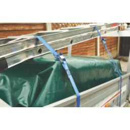 Ratchet Tie-Down Strap with Hooks 3m x 25mm - Screwfix