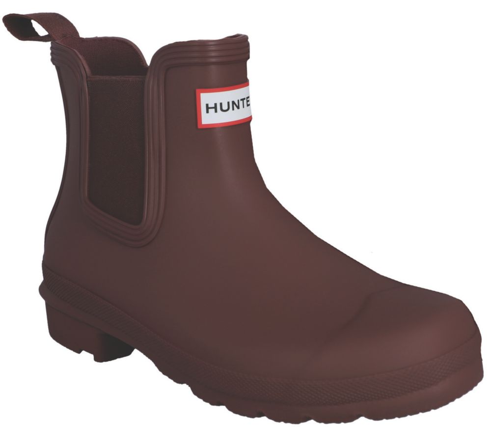 Hunter Original Chelsea Size 4 Womens Dark Red Non Safety Wellies ...