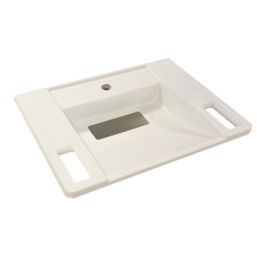 EXOS Accessible Wash Basin 1 Tap Hole 380mm - Screwfix