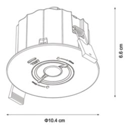 Lexco Fixed Recessed Non-Maintained Emergency LED Downlight White 1.6W ...