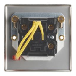 Contactum iConic 45A 1-Gang DP Control Switch Brushed Steel with Neon ...