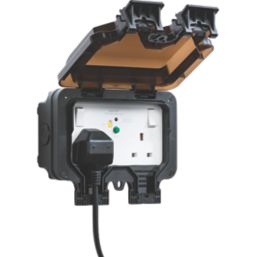 Knightsbridge IP66 13A 2-Gang DP Weatherproof Outdoor Switched Passive ...
