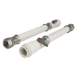 JG Speedfit Push-Fit Union Nuts with Service Valve 15mm x 1/2" x 300mm ...