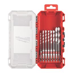 Milwaukee Hex Shank Multi-Material Drill Bits 8 Piece Set - Screwfix