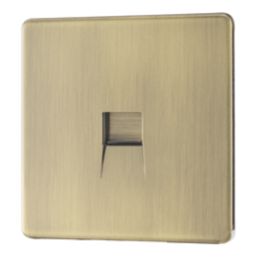 LAP 1-Gang Master Telephone Socket Antique Brass with Colour-Matched ...