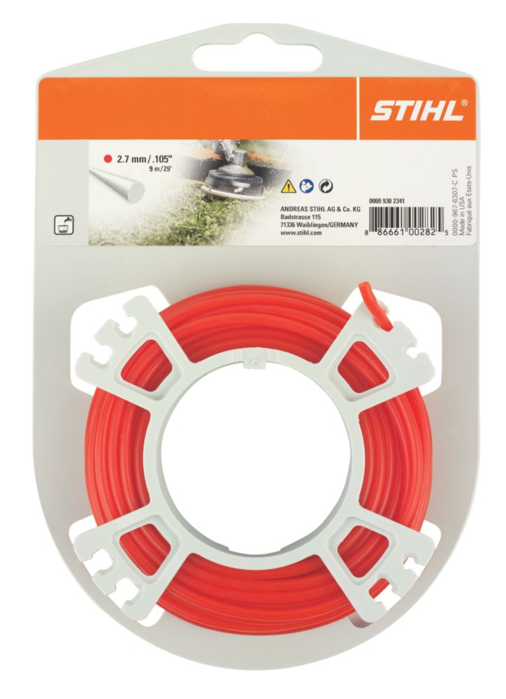 STIHL Round Mowing Line 2.7mm x 9m - Screwfix
