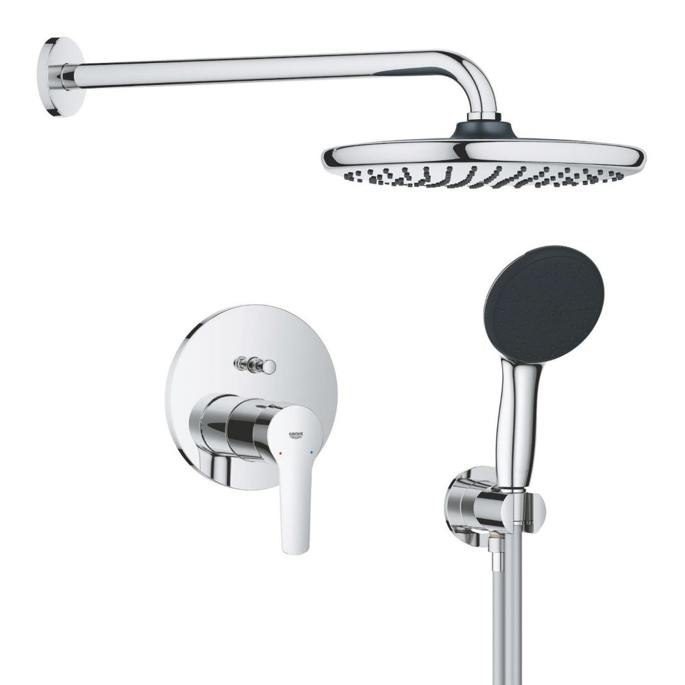Grohe Start HP Rear-Fed Concealed Chrome Thermostatic Shower System - Screwfix