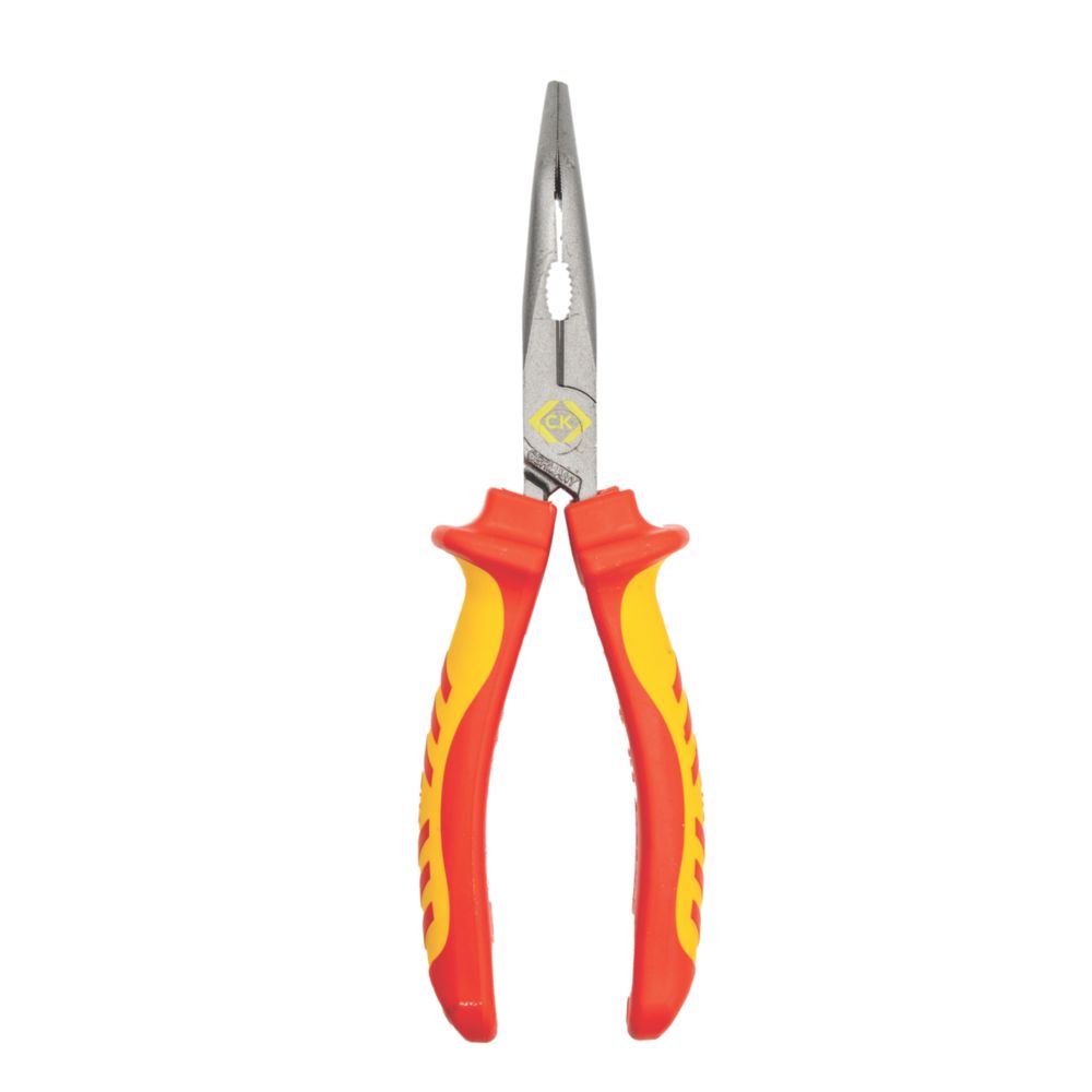 C.K RedLine VDE Bent Snipe Nose Pliers 8.4" (215mm) - Screwfix