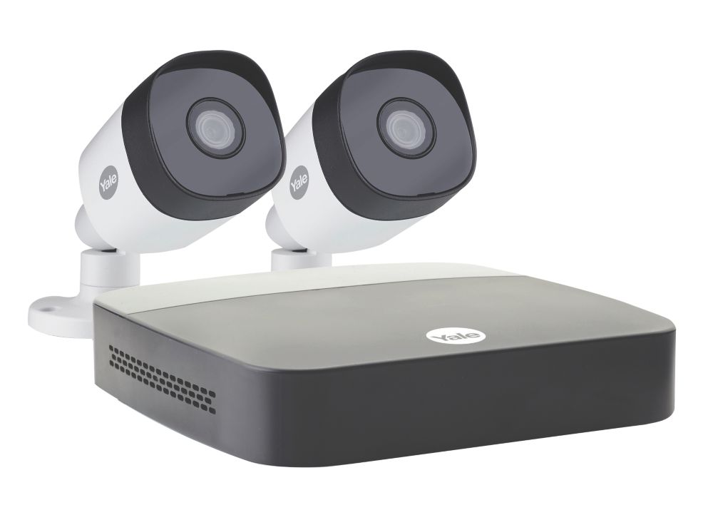 Yale SV-4C-2ABFX-2 1TB 4-Channel 1080p Full HD CCTV DVR Kit & 2 Outdoor ...