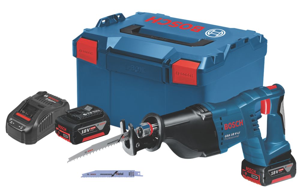 Bosch GSA 18 V-LI 18V 2 x 5.0Ah Li-Ion CoolPack Cordless Reciprocating ...
