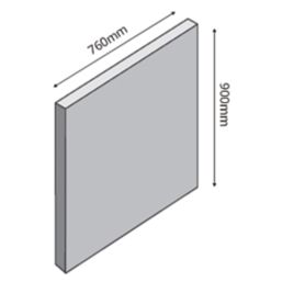 Maia Greystone Splashback 760mm x 900mm x 10mm - Screwfix