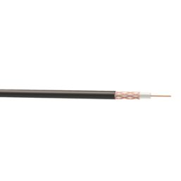 Time RG59 Black 1-Core Round Coaxial Cable 100m Drum - Screwfix