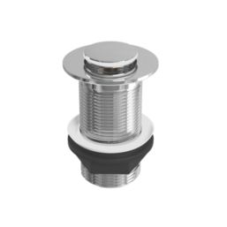 ETAL Unslotted Push Button Basin Waste Chrome 60mm - Screwfix