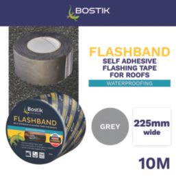 Bostik Flashband Grey 10m x 225mm - Screwfix