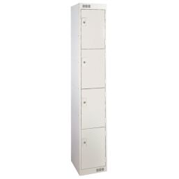 LinkLockers 4-Door Security Locker 1800mm x 300mm Grey - Screwfix