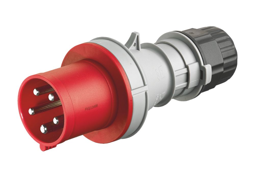 MK 63A 3P+N+E Site Service Plug 380-415V - Screwfix