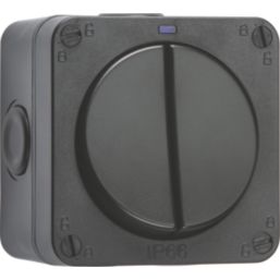 Knightsbridge IP66 20AX 2-Gang 2-Way Weatherproof Outdoor Switch with ...