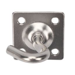 Essentials Stainless Steel Ring on Plates 45mm x 45mm 2 Pack - Screwfix