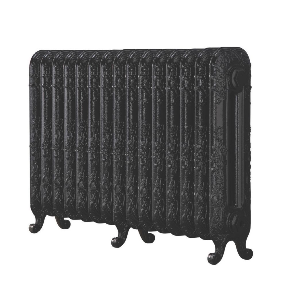Arroll 597mm x 1009mm 5325BTU Black Cast Iron 2 Column Radiator - Screwfix