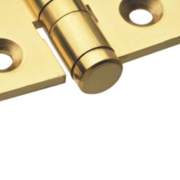 Smith & Locke Polished Brass Ball Bearing Hinges 75mm x 50.8mm 2 Pack - Screwfix