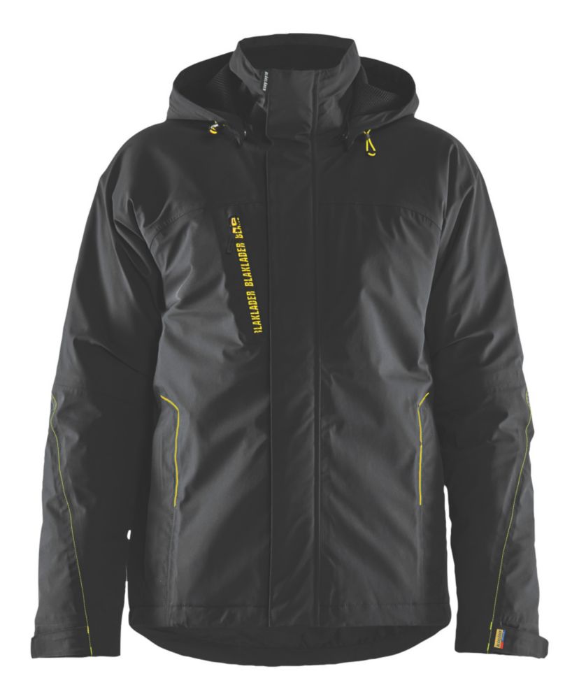 Blaklader Work Jacket Black/Yellow Medium 39" Chest - Screwfix
