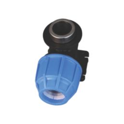 FloPlast MDPE Wall Plate Elbow 25mm x 1/2" - Screwfix