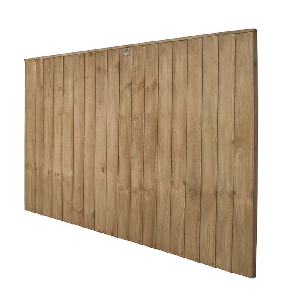 Forest Vertical Board Closeboard Fence Panels Natural Timber 6' x 4 ...