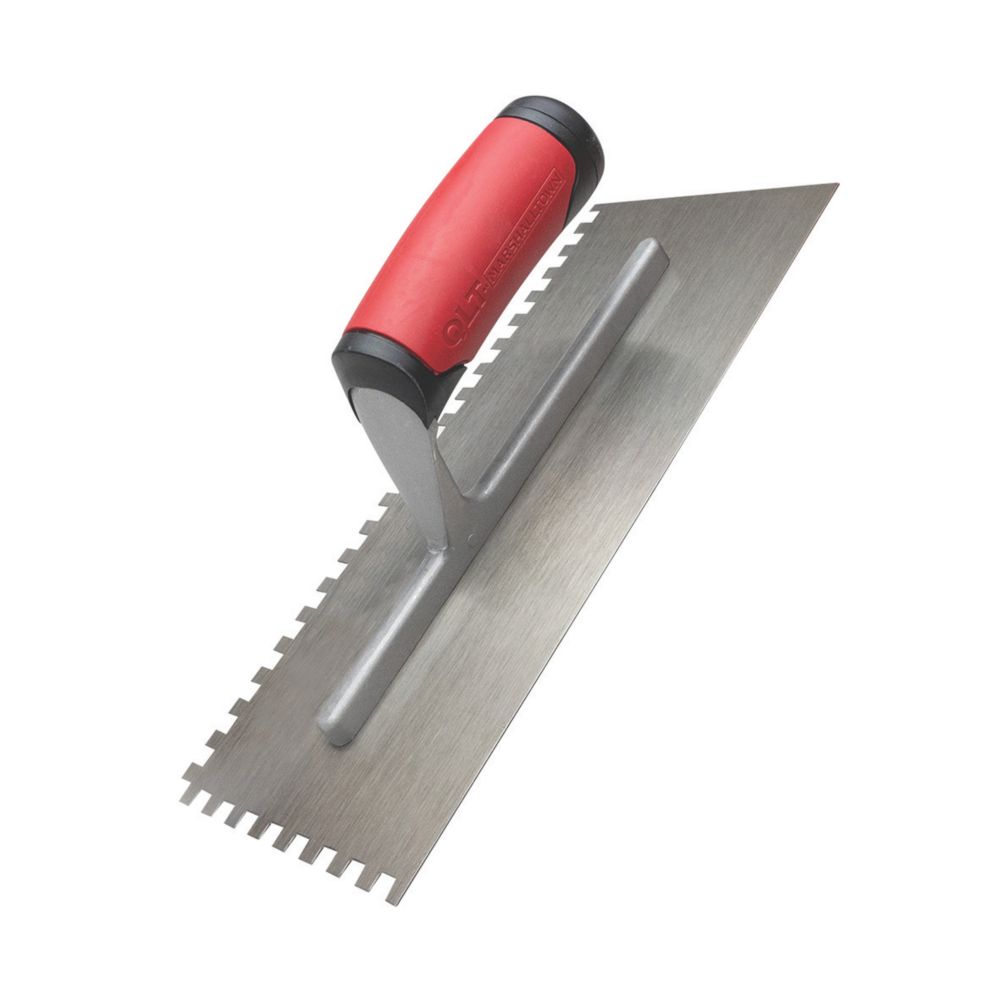 Marshalltown QLT 6mm Notched Tile Trowel 11" x 4.5" - Screwfix