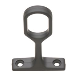 Rail & Tube Solutions Oval Centre Support Bracket Black 15mm - Screwfix