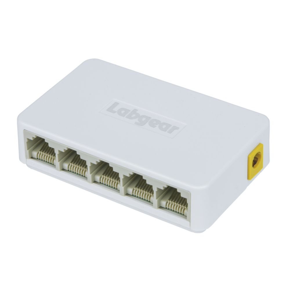Labgear 50050PI/S 5 Port Gigabit Network Switch White - Screwfix