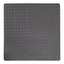 Essentials Floor Mat Black 615mm x 615mm x 10mm - Screwfix