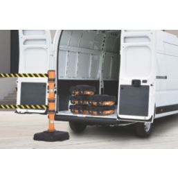 EasyExtend Barrier Post & Double Head Kit (Yellow & Black) 10m - Screwfix