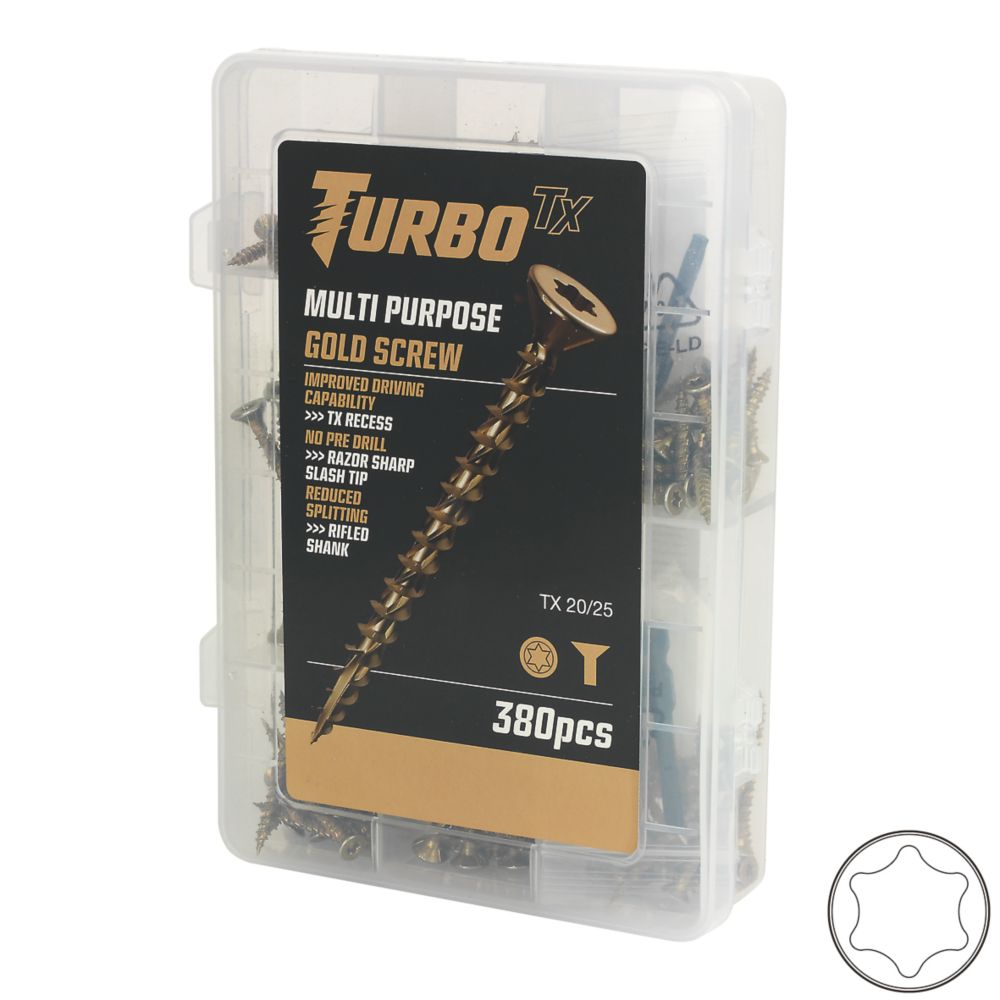 Turbo TX TX Double-Countersunk Multi-Purpose Screw Handy Pack 380 ...
