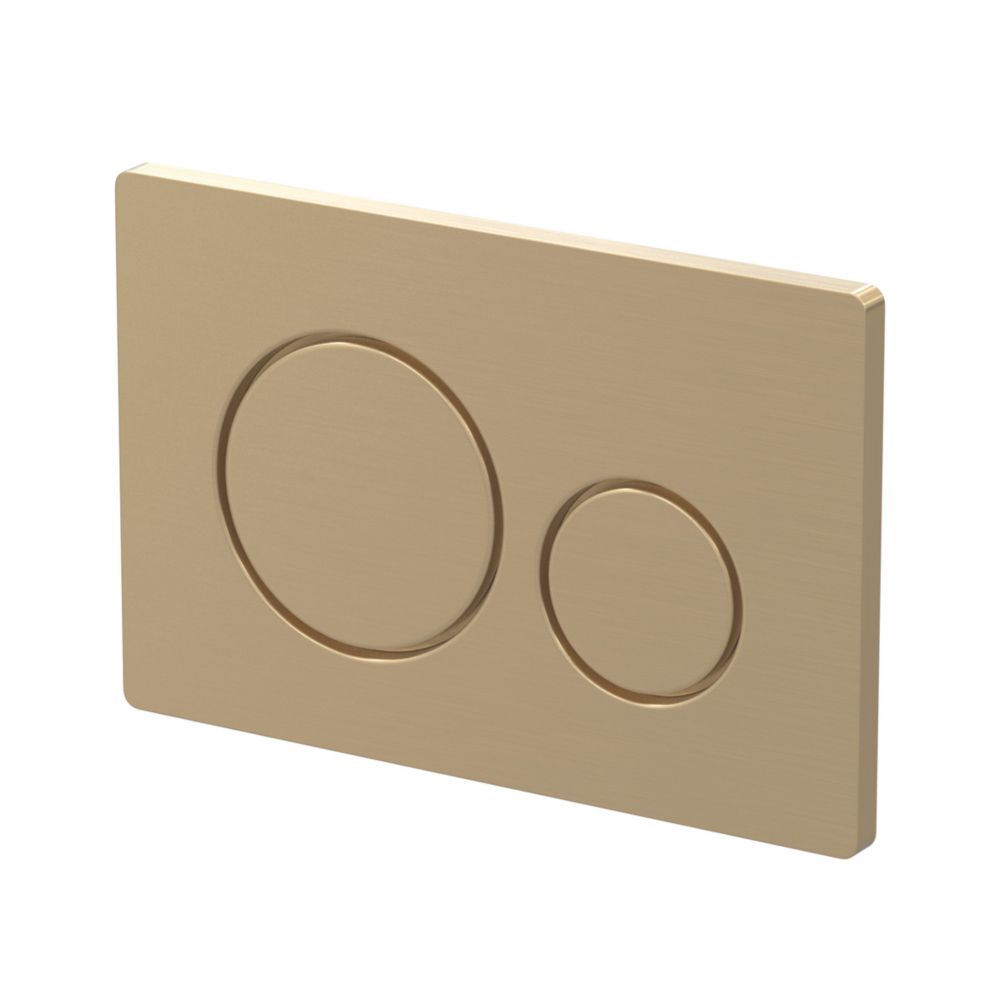 Dual Water-Saving Low Volume Flush Round Flushing Plate Brushed Brass ...