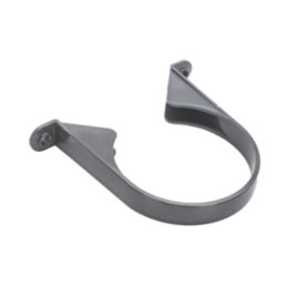 FloPlast Soil Pipe Clips Anthracite Grey 110mm 5 Pack - Screwfix