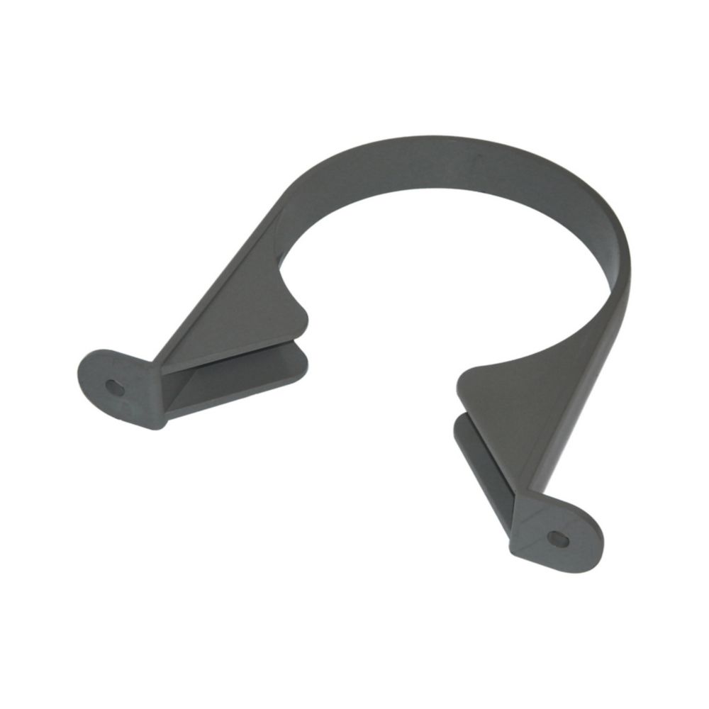 FloPlast Soil Pipe Clips Anthracite Grey 110mm 5 Pack - Screwfix