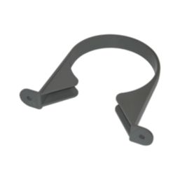 FloPlast Soil Pipe Clips Anthracite Grey 110mm 5 Pack - Screwfix