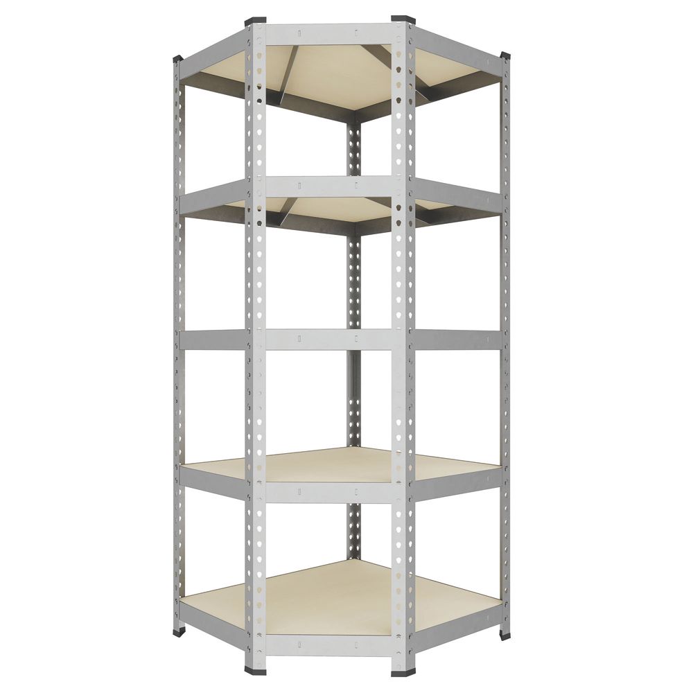 RB Boss Fastlok UDL/GALV 5-Tier Metal Garage Shelving Unit 560mm x ...