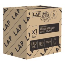 LAP Portunes Adjustable Square LED Downlight Black 2.1W 180lm - Screwfix