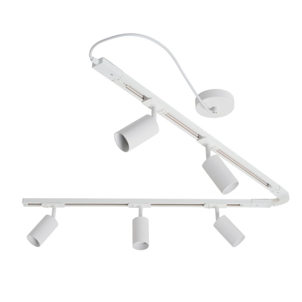 Inlight Cayo 1-Circuit Track Light Fitting 1.6m White - Screwfix