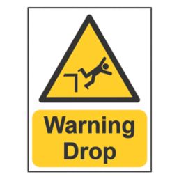 Essentials "Warning Drop" Sign 200mm x 150mm - Screwfix