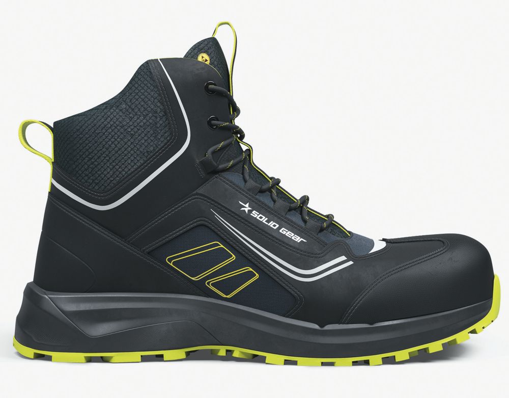 Solid Gear Adapt Mid Size 10 Black Water-Resistant Safety Boots - Screwfix