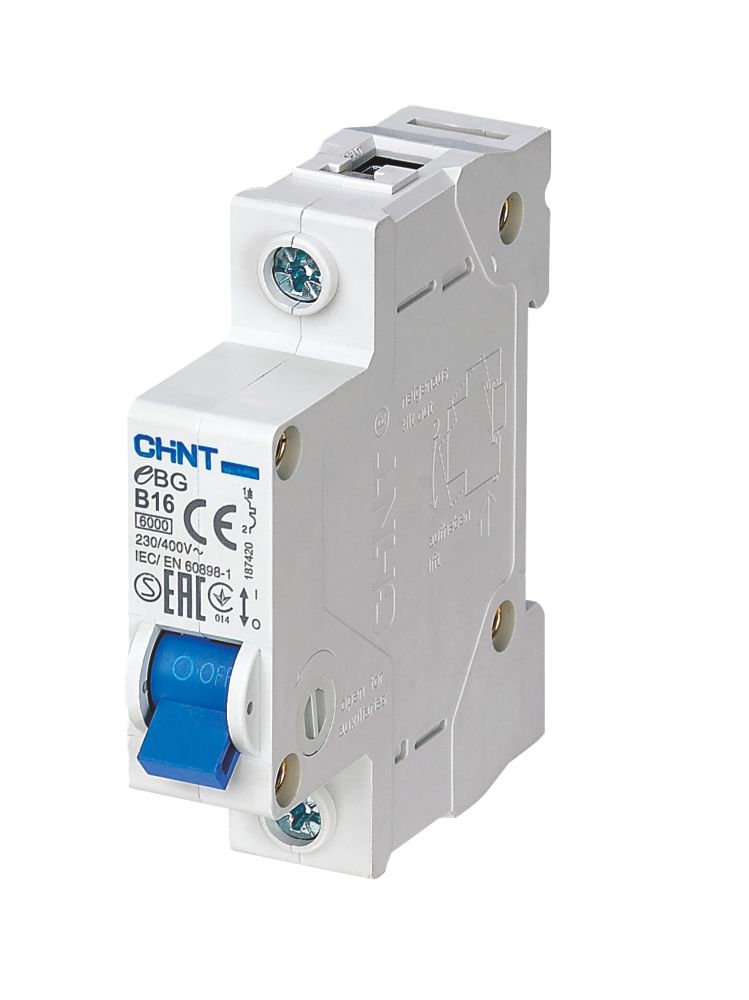 Chint EBG 16A SP B Curve MCB - Screwfix