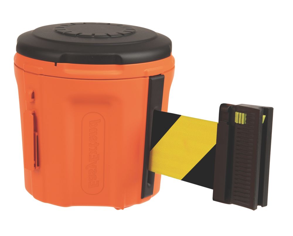 EasyExtend Retractable Barrier Head Unit Orange/Black 10m - Screwfix