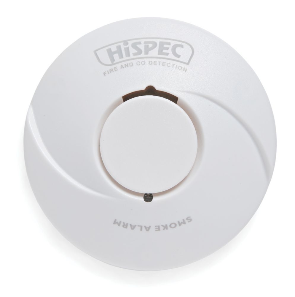Hispec BP/RF10-PRO Battery Interlinked RF Optical Smoke Alarm - Screwfix